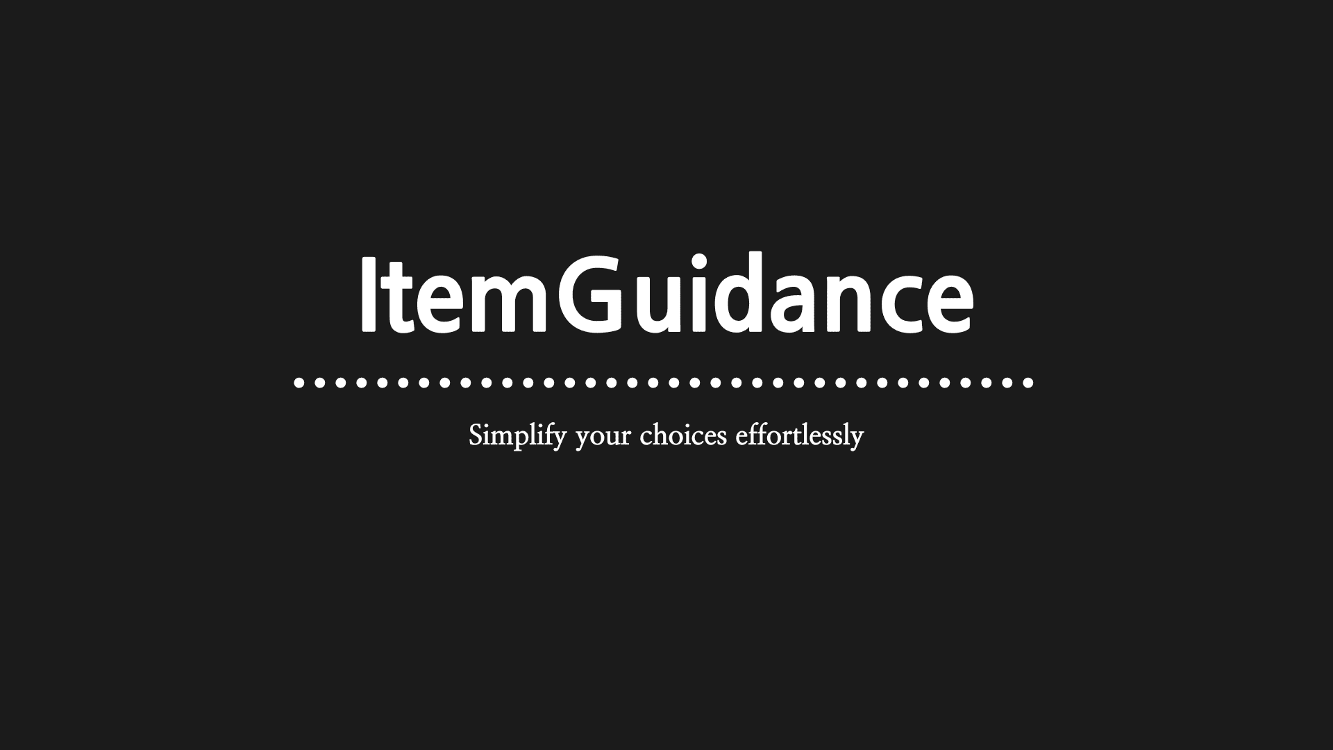 ItemGuidance - Recommended Product Lists